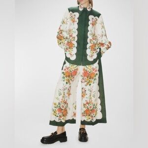 Alémais | Tops | Alemais Elisabetta Floralprint Linen Shirt And Pants ...